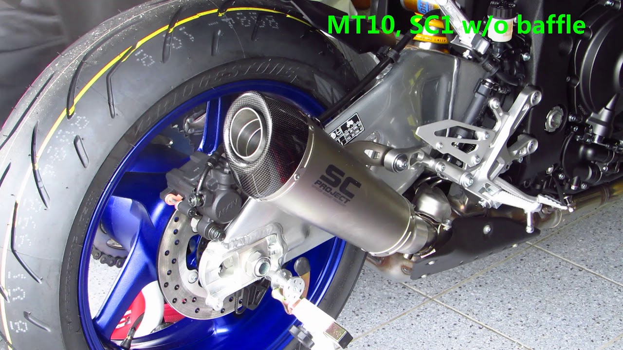 MT10 exhaust, standard vs SC1 by SC Project - YouTube