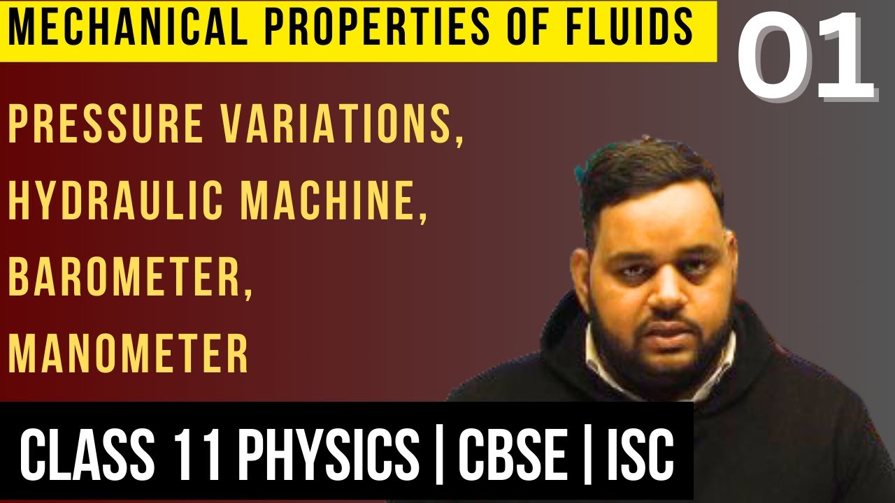 Mechanical Properties of Fluid 01|Pressure variations, Barometer ...