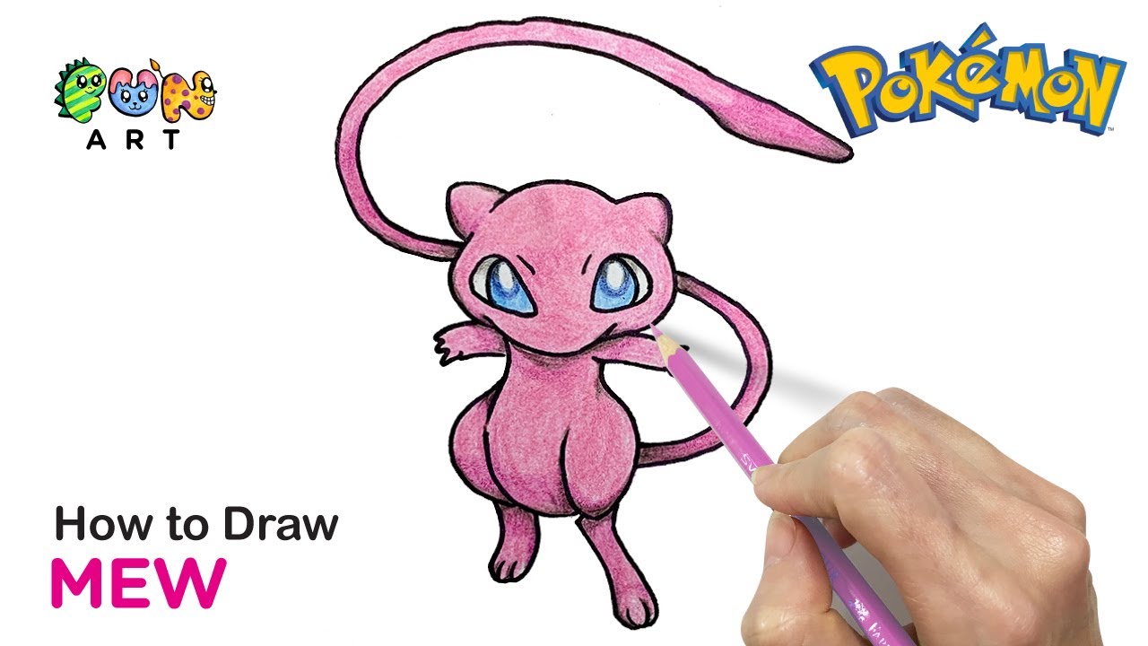 How To Draw MEW | POKEMON | VERY EASY~! - YouTube