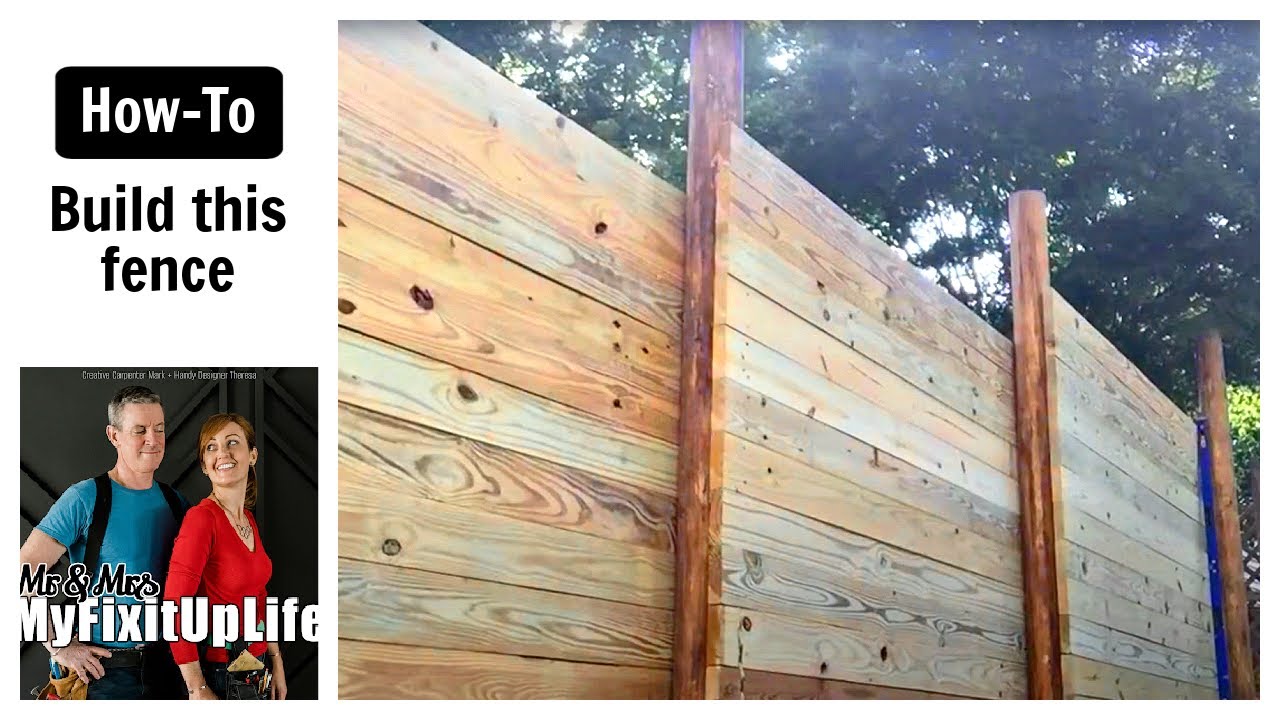 How to build this wood fence - YouTube