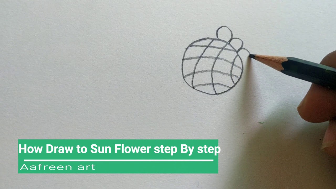 SUN FLOWER Step by Step / sunflower drawing easy - YouTube