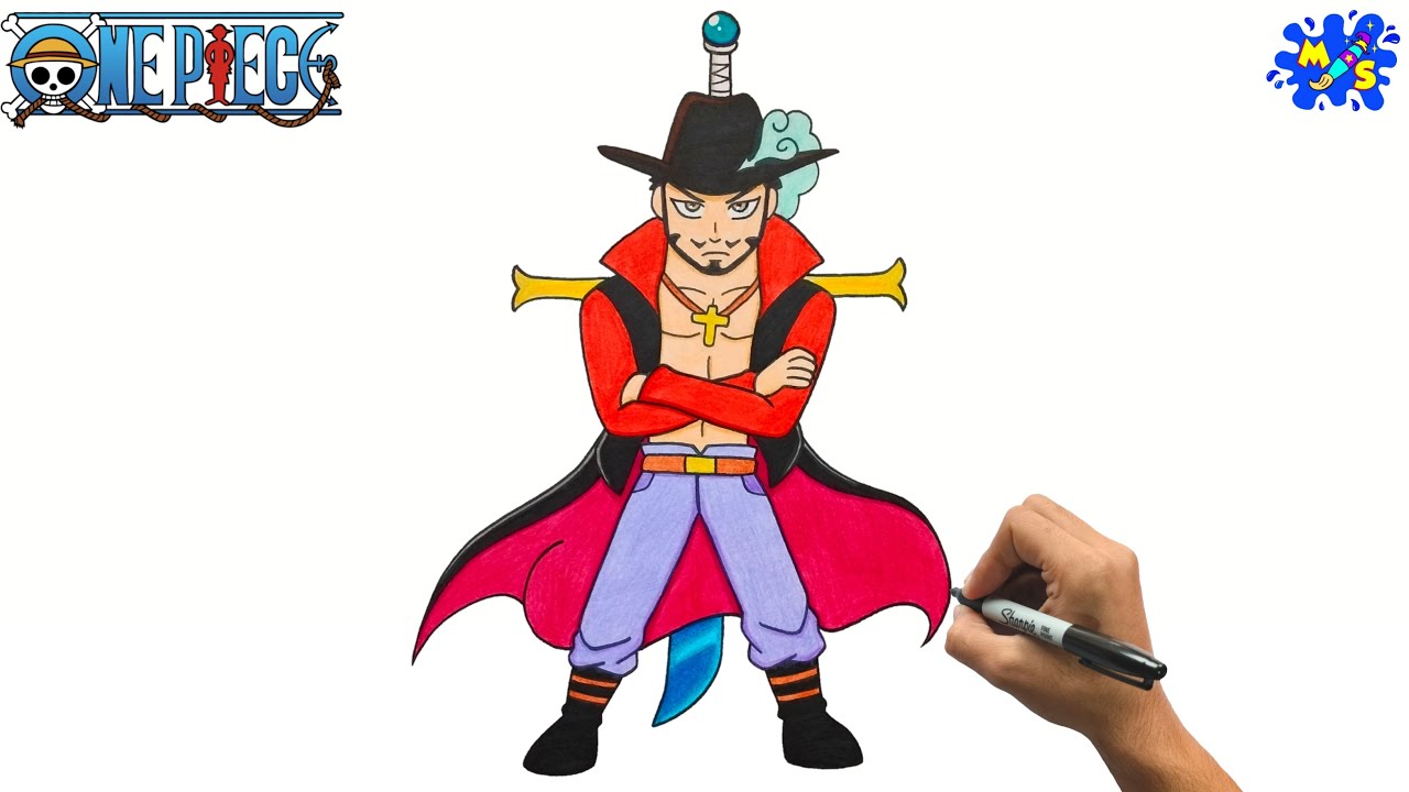 Dracule Mihawk Drawing || How to Draw Dracule Mihawk from One Piece ...