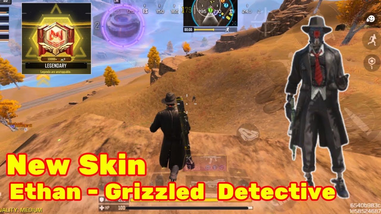 Ethan - Grizzled Detective New Battle pass skin code mobile | iphone 13 ...