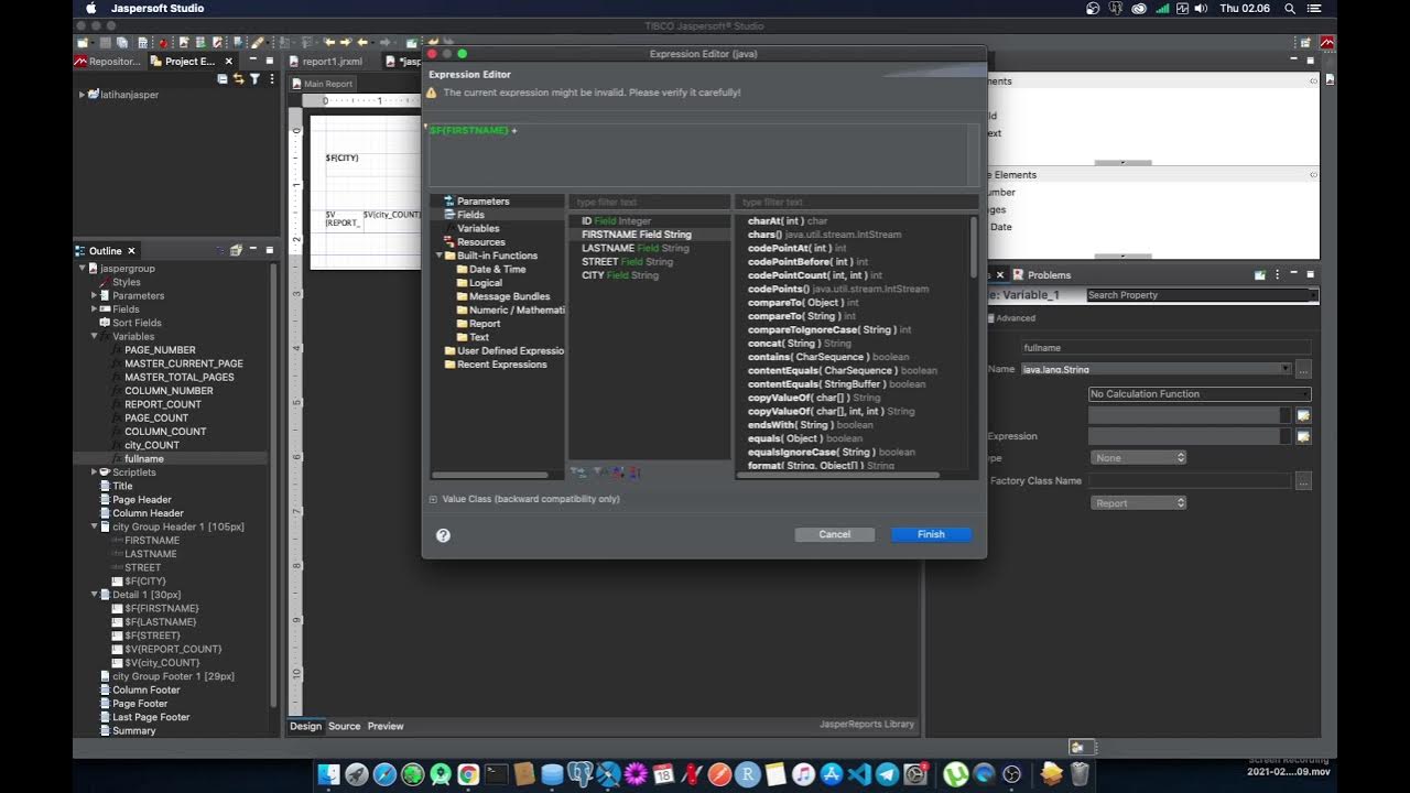 JasperSoft Studio Tutorial - 3. Variables - YouTube