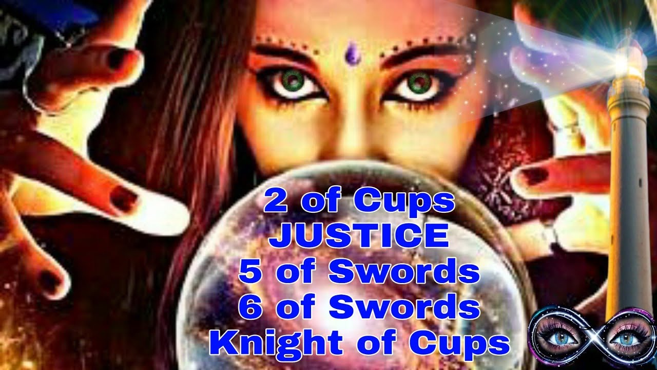 2 of Cups, Justice, 5 of Swords, 6 of Swords, Knight of Cups Tarot ...