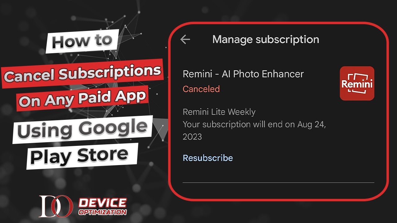 How to Cancel Subscription on Any Paid Application Using Google Play ...