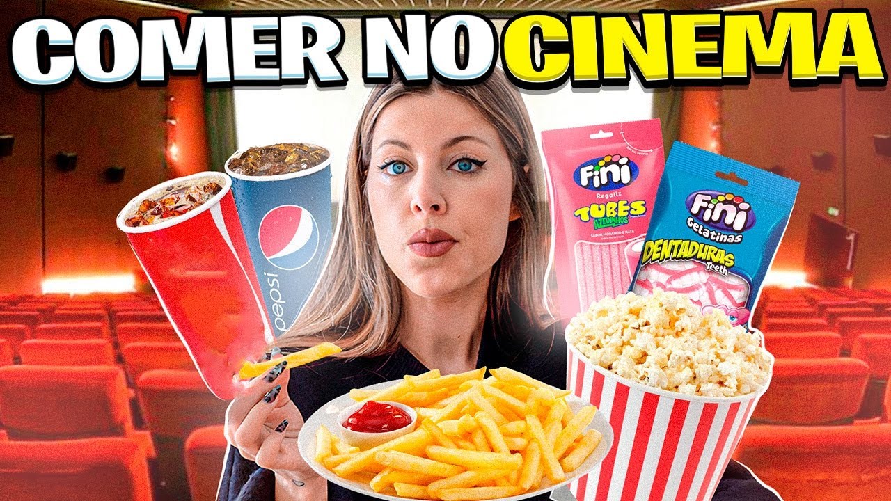 PROVEI TODAS AS COMIDAS DO CINEMA - YouTube