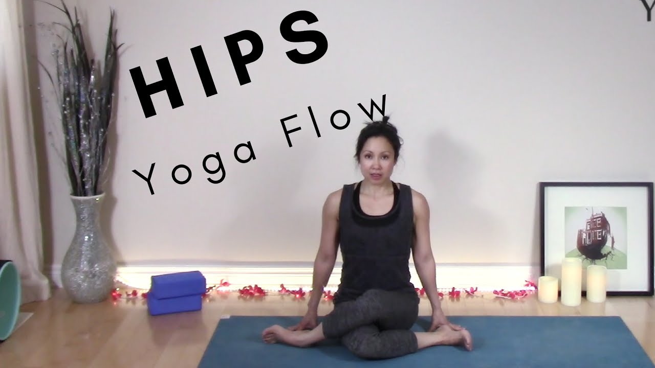 Flow Yoga Full Class, Hip Stretches (about 50 minutes) - YouTube