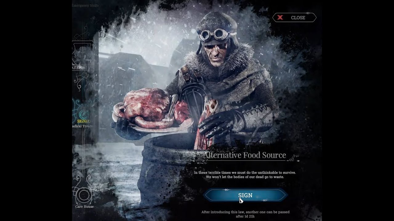 Frostpunk alternative food source guide - YouTube