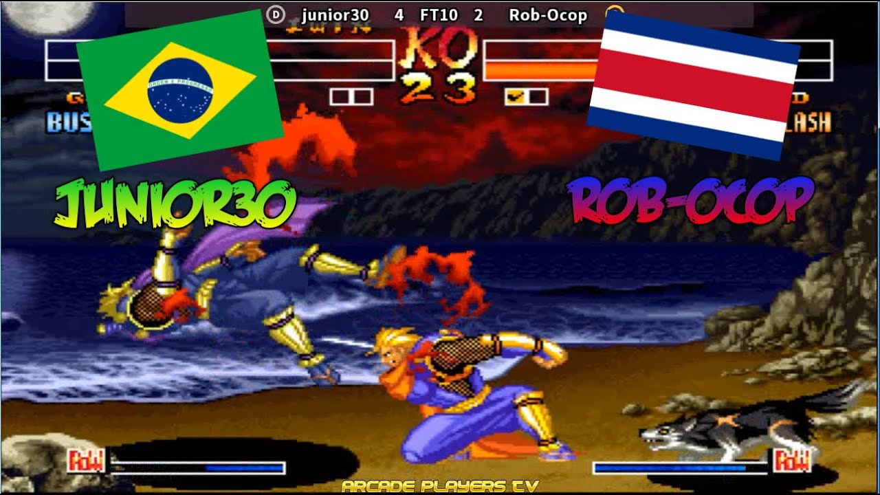 Samurai Shodown 4 junior30 (Brazil) vs Rob-Ocop (Costa Rica) - YouTube