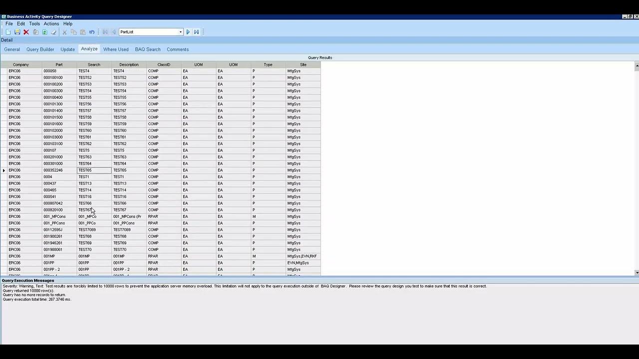 Epicor BAQ Combines multi rows into one field - YouTube