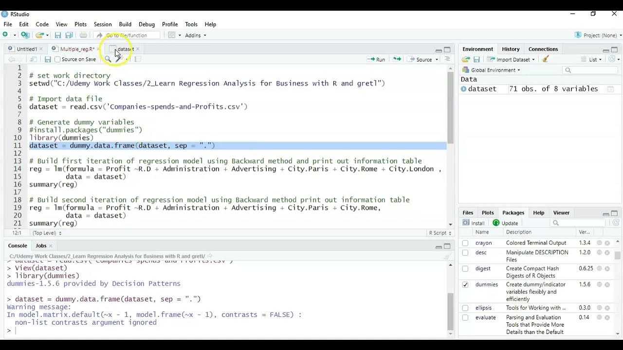 Built a Multiple Linear Regression in R Part 1 - YouTube