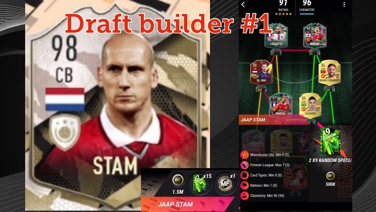 COMPLETING 98 JAAP STAM MANCHESTER UNITED OBJECTIVE DRAFT BUILDER - YouTube