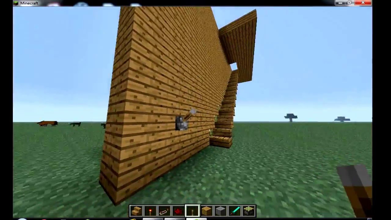 How to make a 2 way redstone staircase in minecraft - YouTube