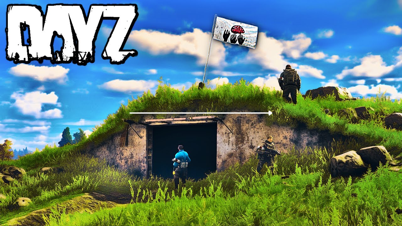 How my 11 MAN DAYZ SQUAD lived in a TINY BUNKER BASE!! - YouTube