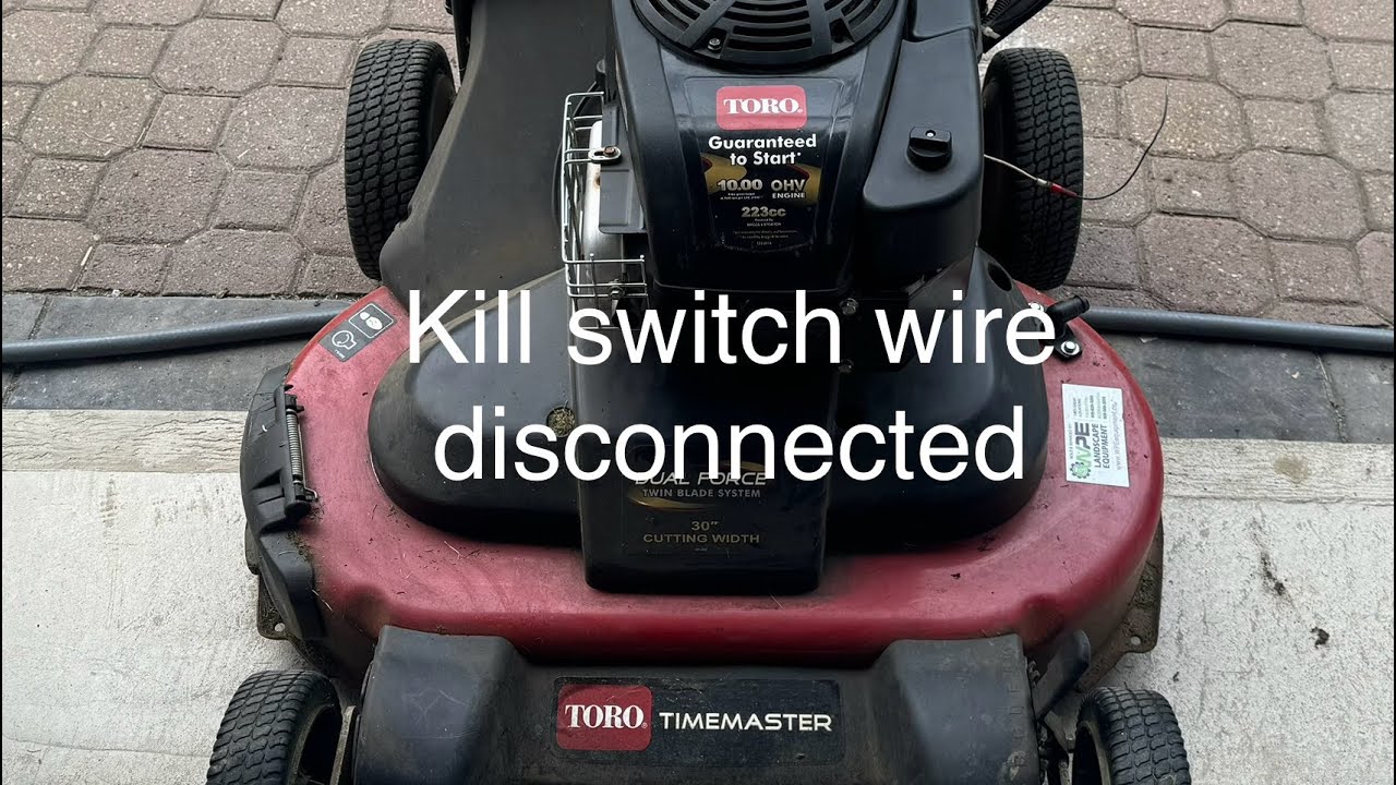 Toro timemaster kill switch not working - YouTube