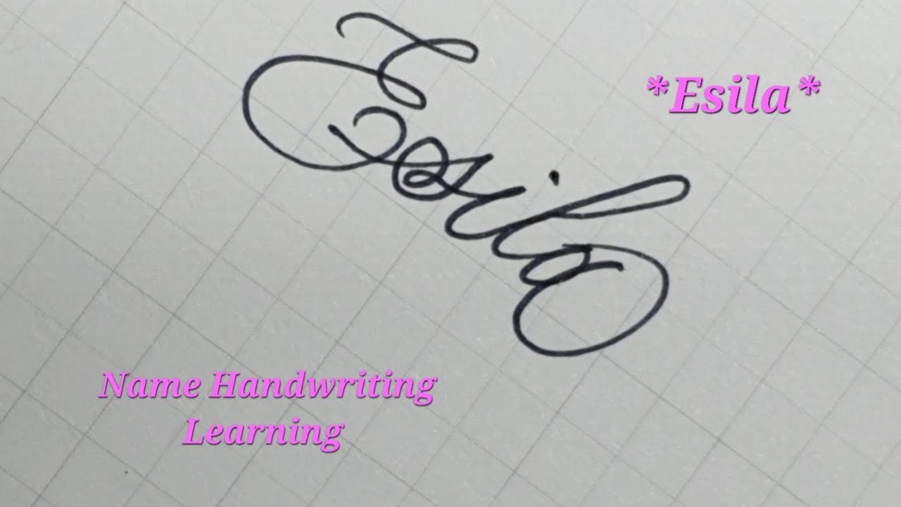 *Esila* Cursive Name Writing #calligraphy - YouTube