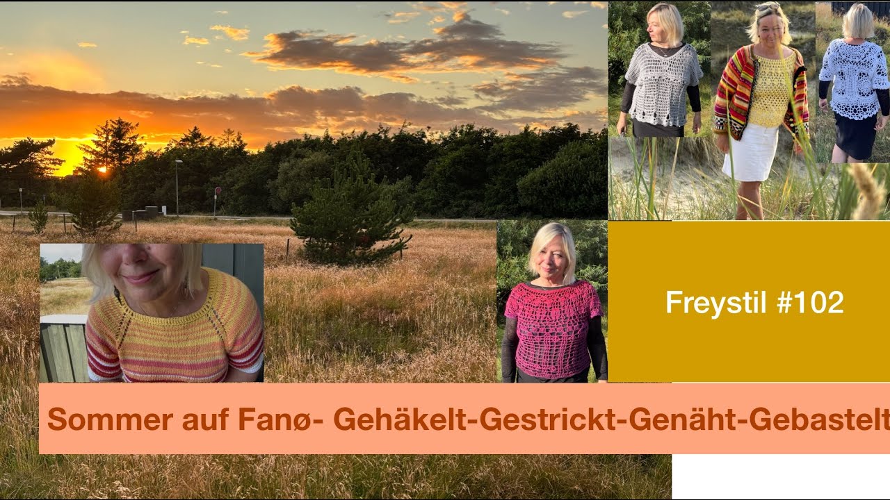 Freystil #102- letzte Sommerpulli, Tuch „Strandnelke“ - YouTube