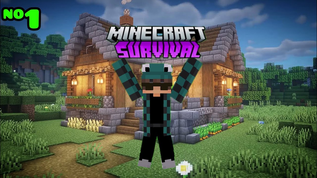 First day in survival series🥰 (best day and best start 😁) minecraft ...