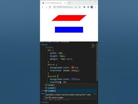 Transform SkewX and SkewY in css - YouTube