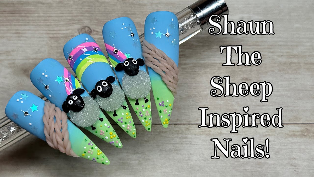 Spring Sheep Nail Art! | Madam Glam | Nail Sugar - YouTube