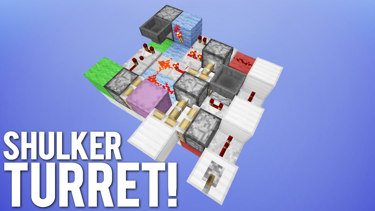 Minecraft: Redstone Shulker Turret [Minecraft 1.9] - YouTube