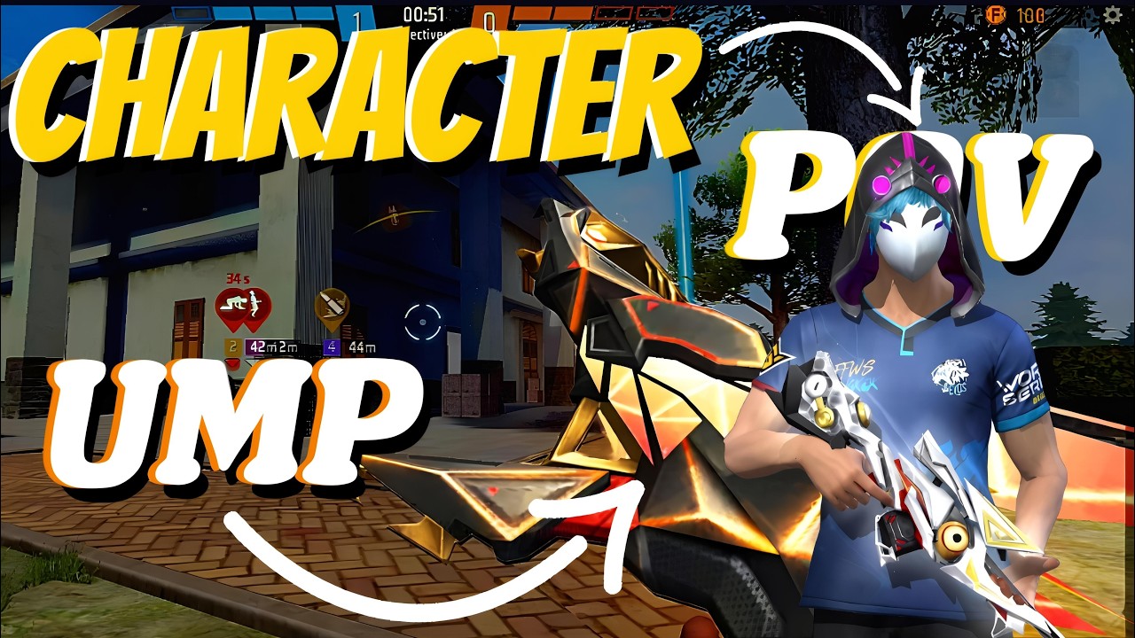 FREE FIRE form character's POV ⚔️ IN FPP MODE (HARDEST CHALANGE🥵) goes ...