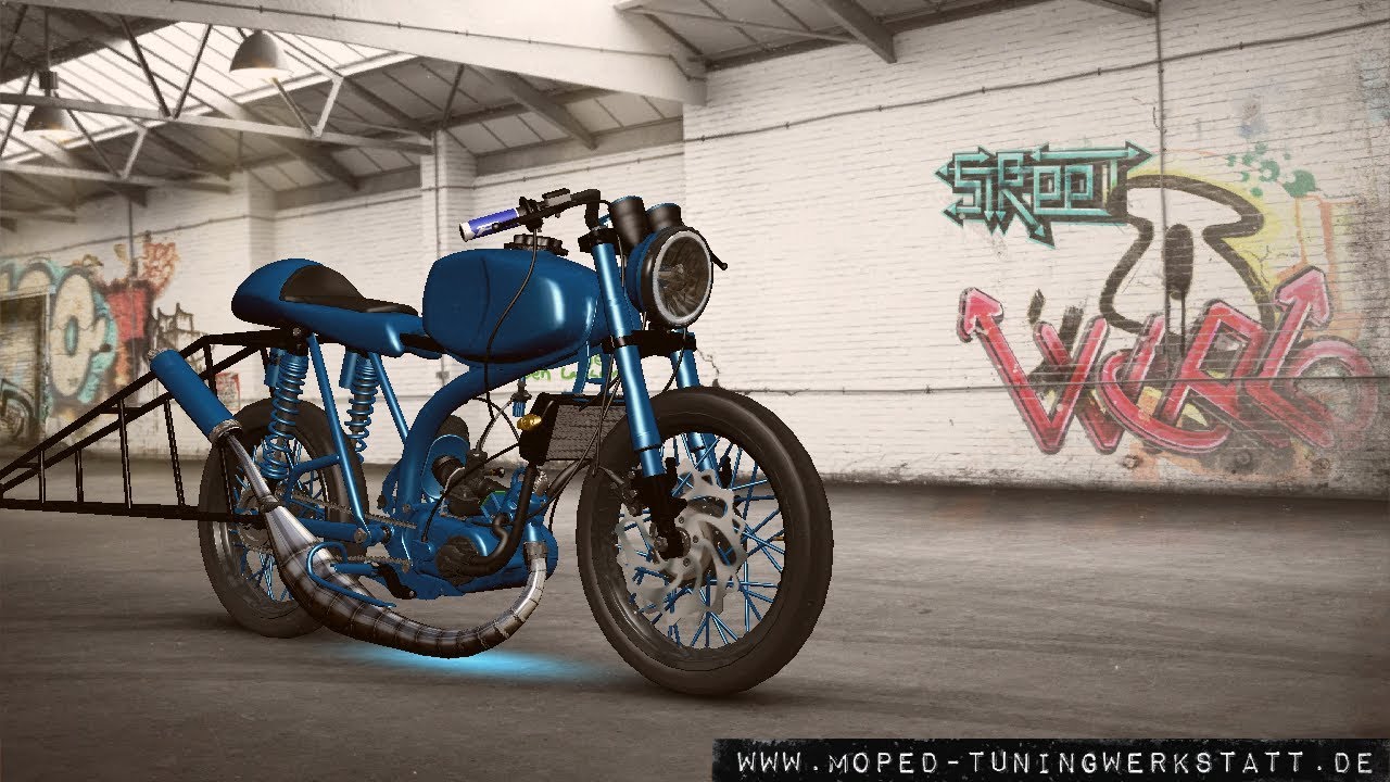 Simson S51 Drag Speed Built (Simson Tuning-Werkstatt 3D) - YouTube