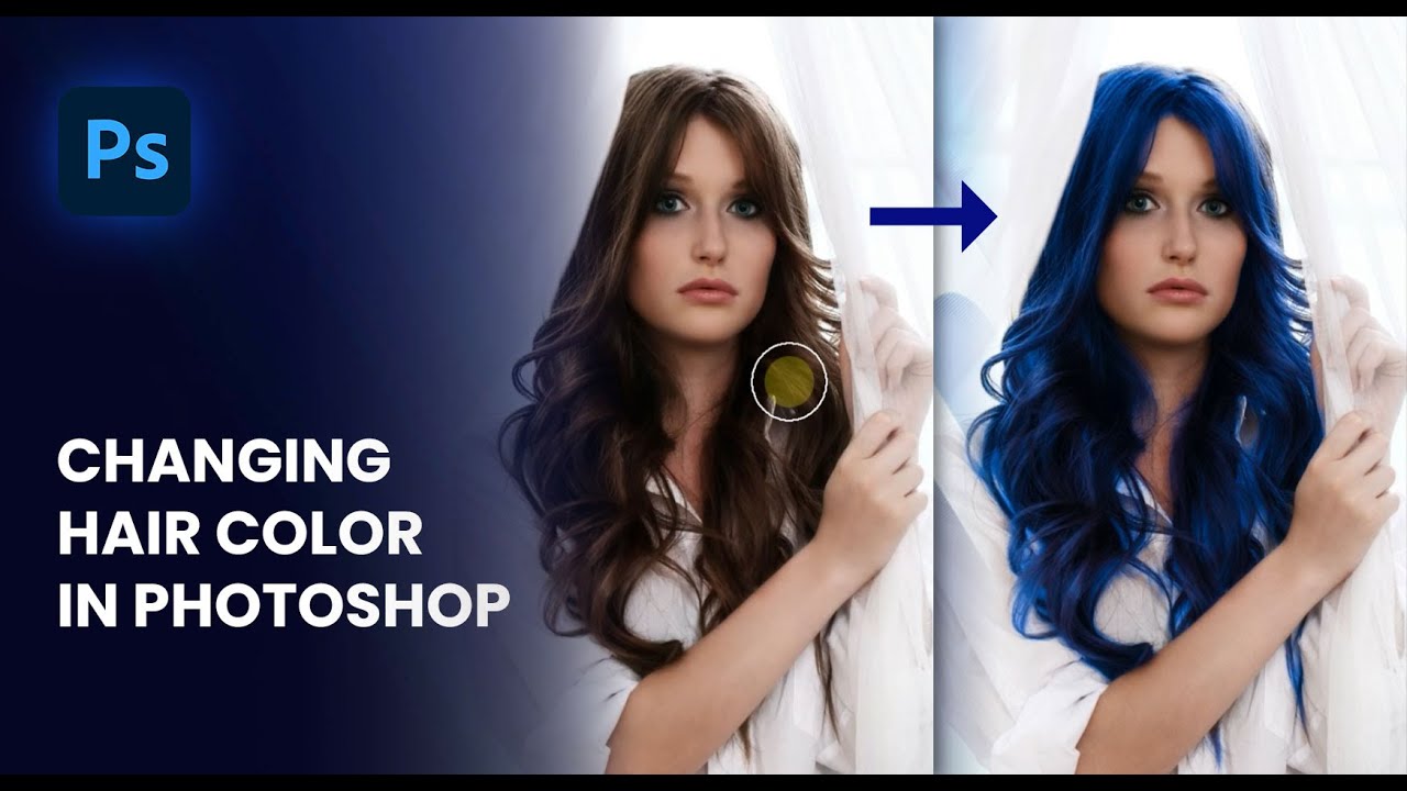 How to Easily Change Hair Color in Photoshop | Photoshop Tutorial - YouTube