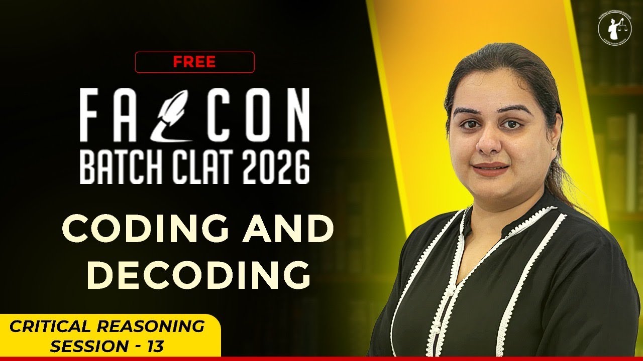LOGICAL REASONING | CODING AND DECODING | FREE CLAT Coaching by NLTI - YouTube