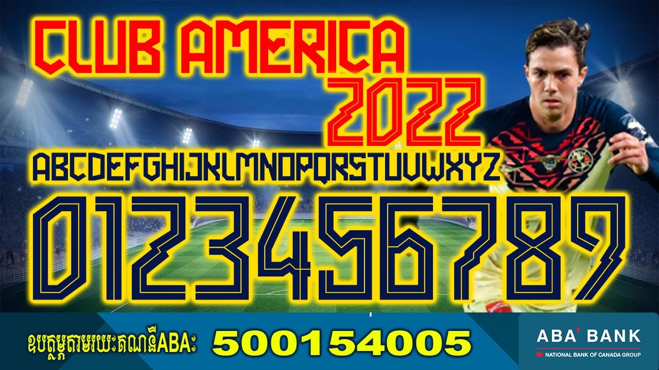 Club America 2022 Font football By Balck font Free all Download OTF and ...