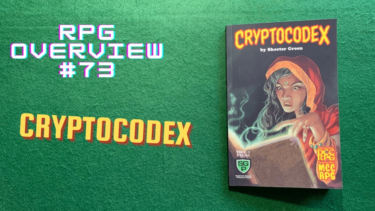 RPG Overview 73 Cryptocodex for DCC & MCC RPGs - YouTube