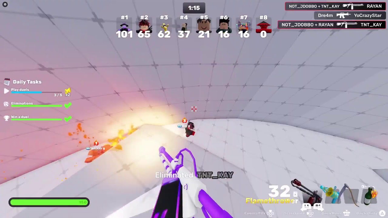 Getting gold flamethrower rivals(FINAL) - YouTube