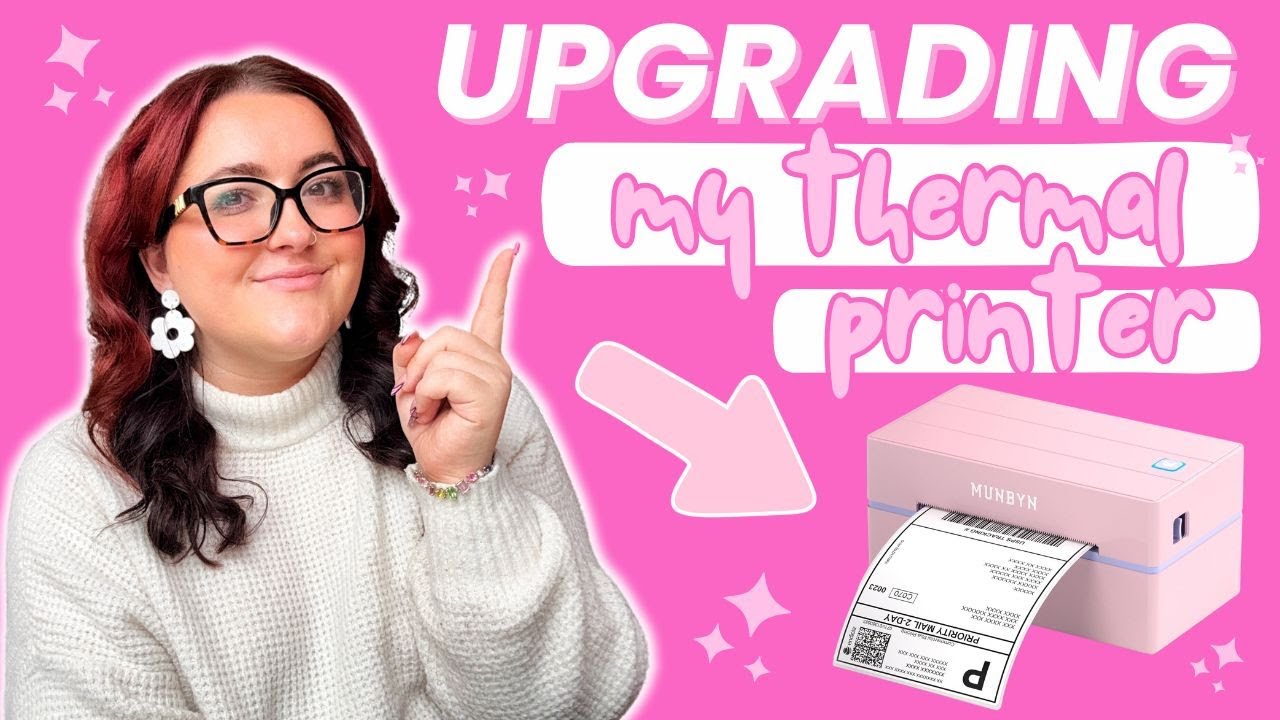 Upgrading My Thermal Printer!! - Munbyn 130B Pink Bluetooth Thermal Label Printer - YouTube