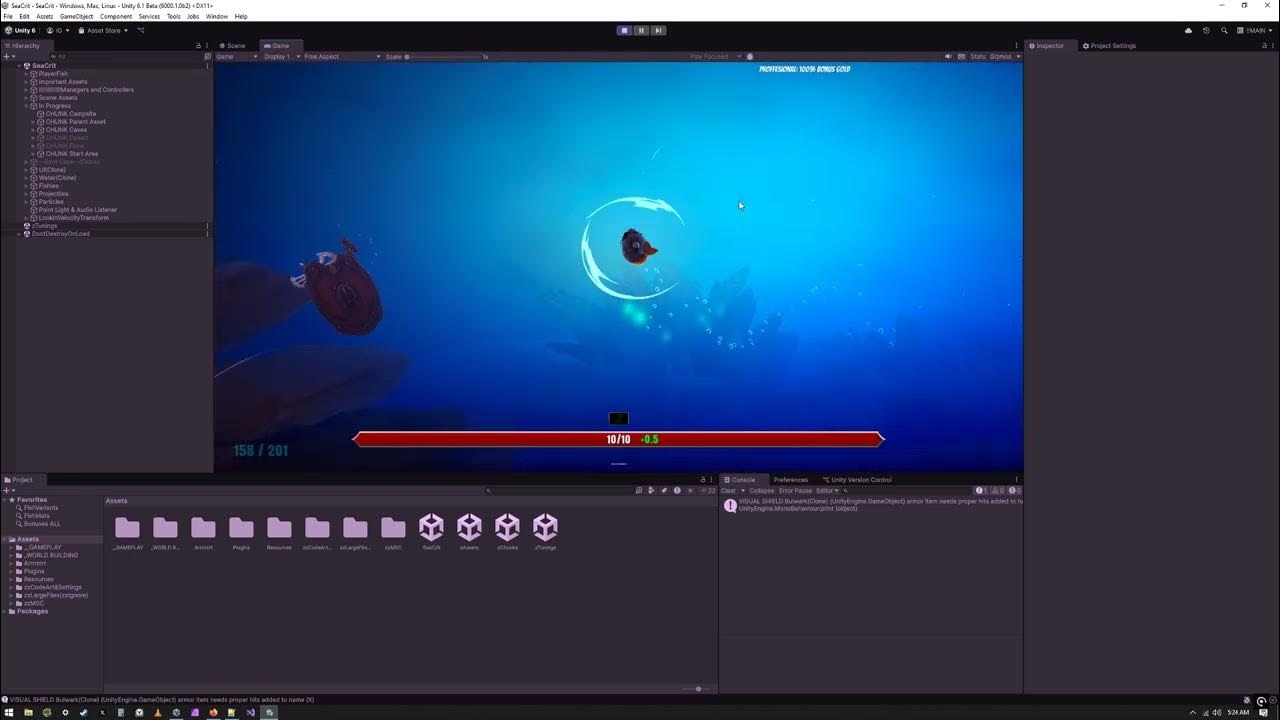 SeaCrit Unity GameDev Session #57, More boring slog, oh boy!1 - YouTube