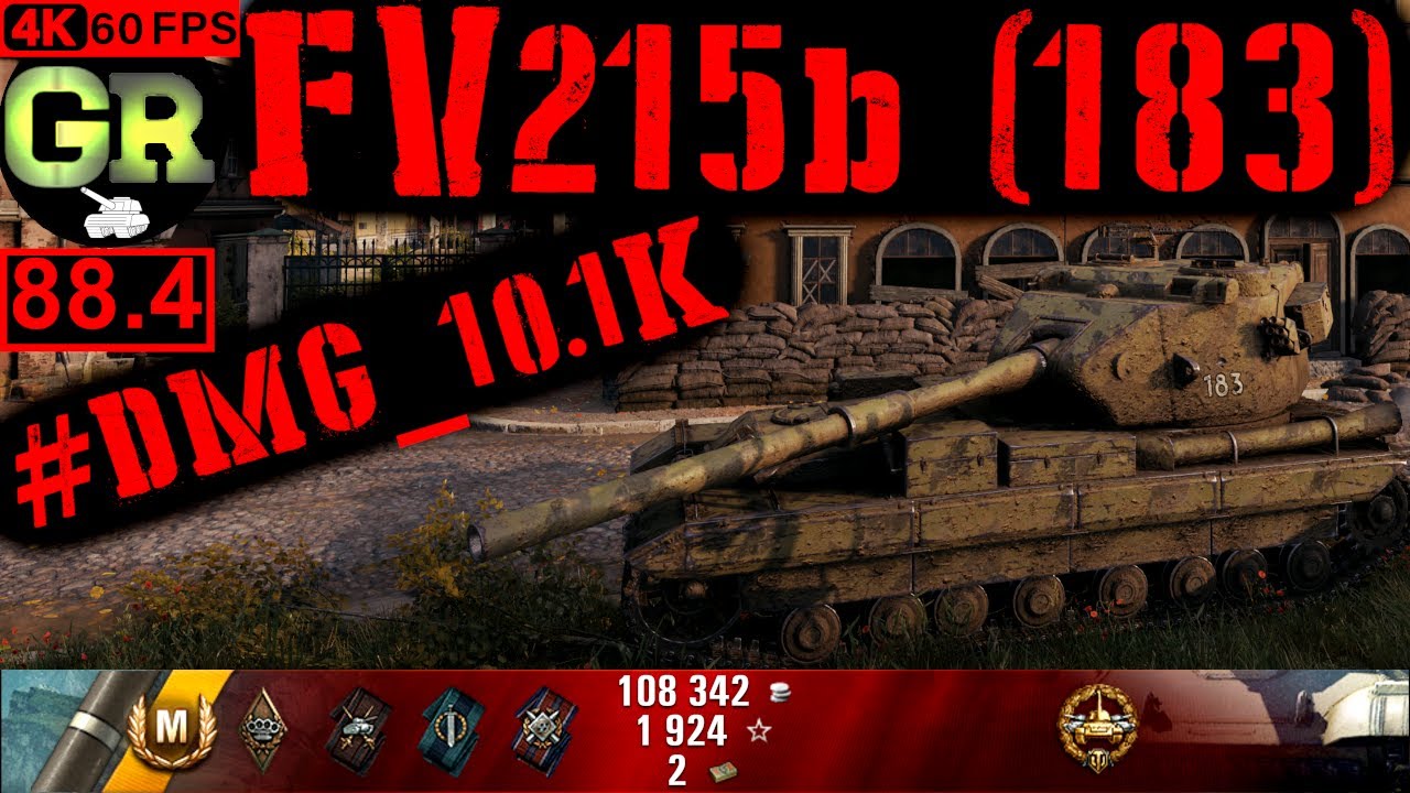 World of Tanks FV215b (183) WoT Replay - 4 Kills 10.1K DMG(Patch 1.5.0 ...