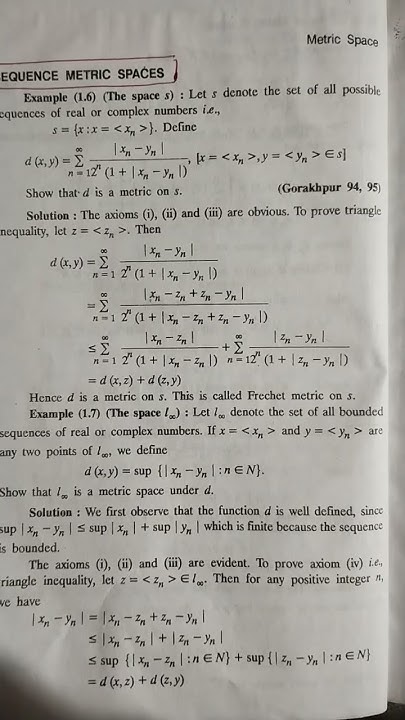 sequence metric spaces - YouTube