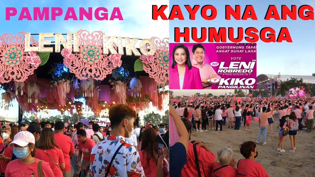 LENI KIKO KAKAMPINK DINUMOG SA PAMPANGA GRAND RALLY | APRIL 09 2022 ...