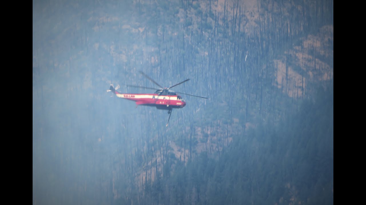 Helicopters and the Bedrock Fire in Oregon - YouTube