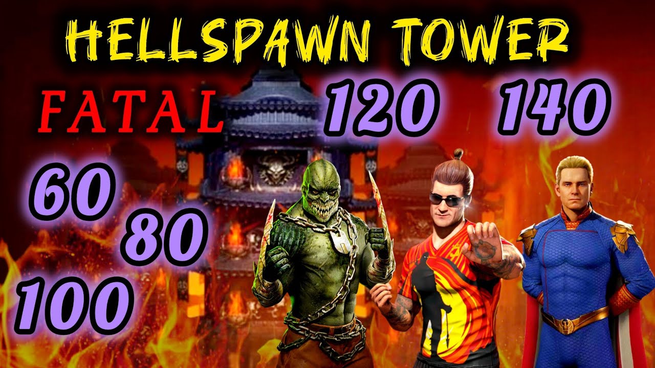 Fatal Hellspawn Tower Boss 60,80,100,120 & 140 Fight + Reward MK Mobile Update 6.3.1 - YouTube