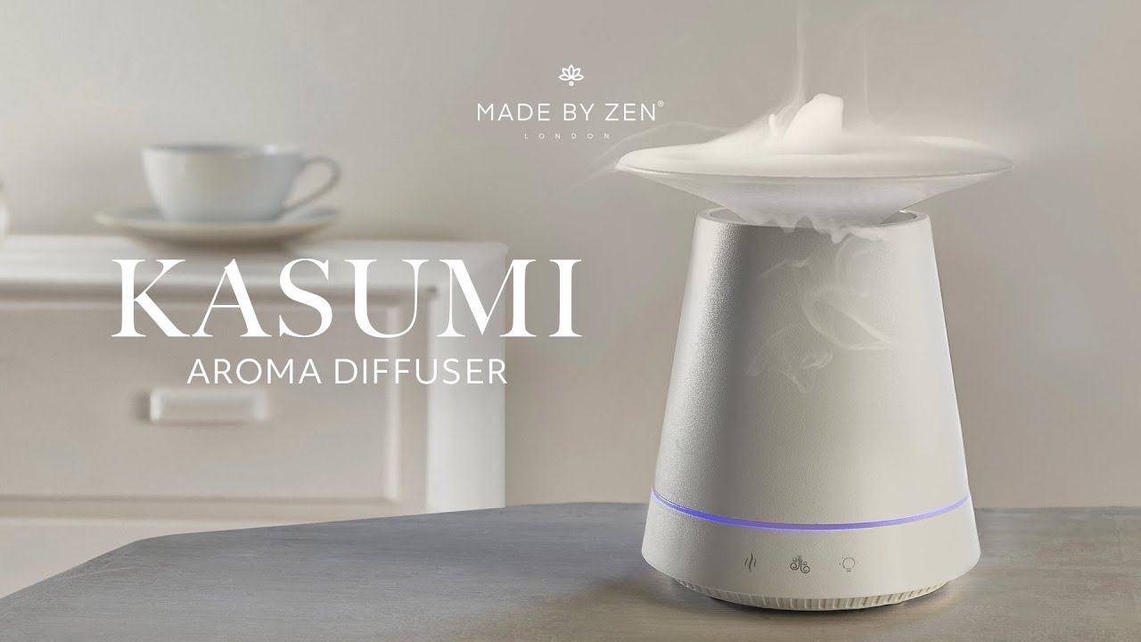MADE BY ZEN Kasumi Aroma Diffuser with waterfall mist - YouTube