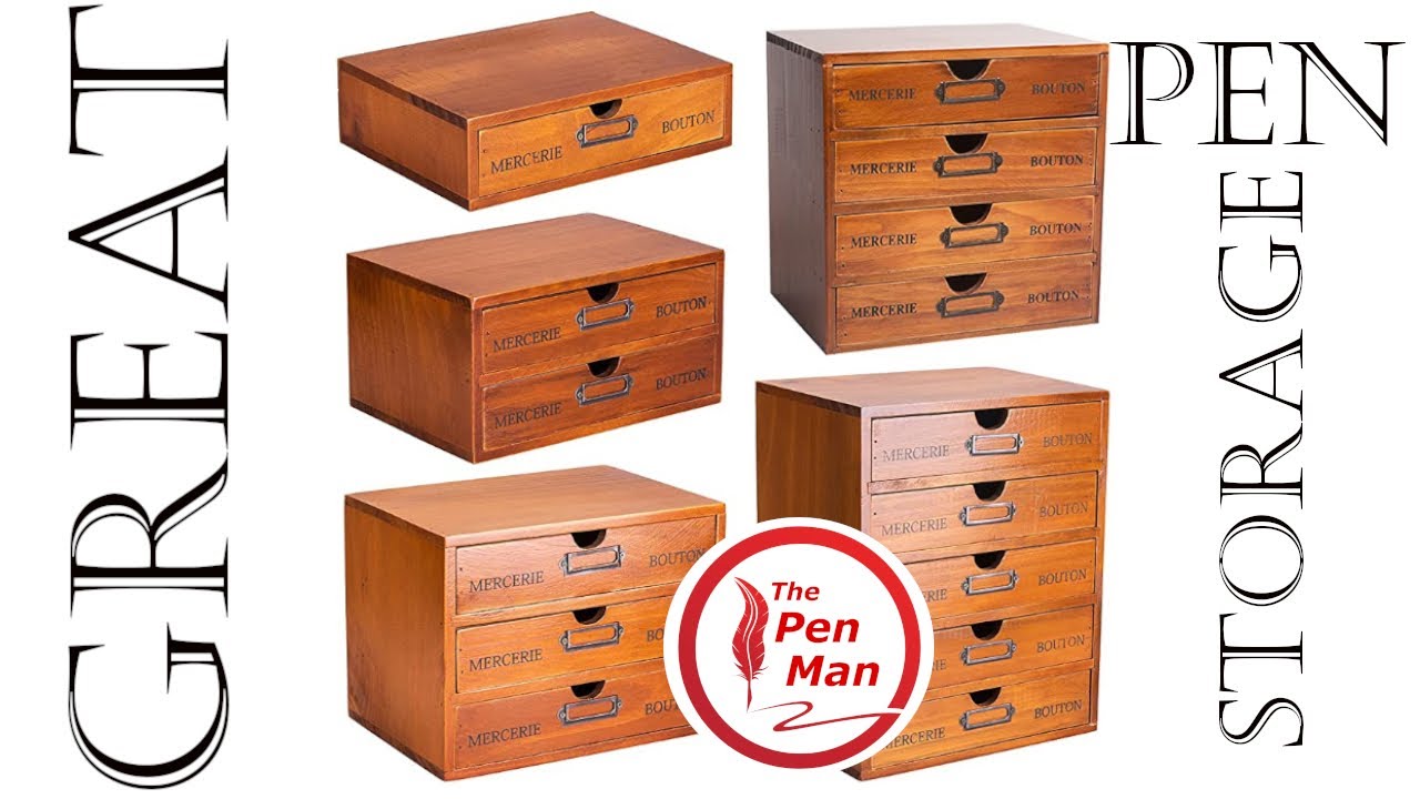 5 Drawer Pen Storage Chest for Fountain Pens - YouTube