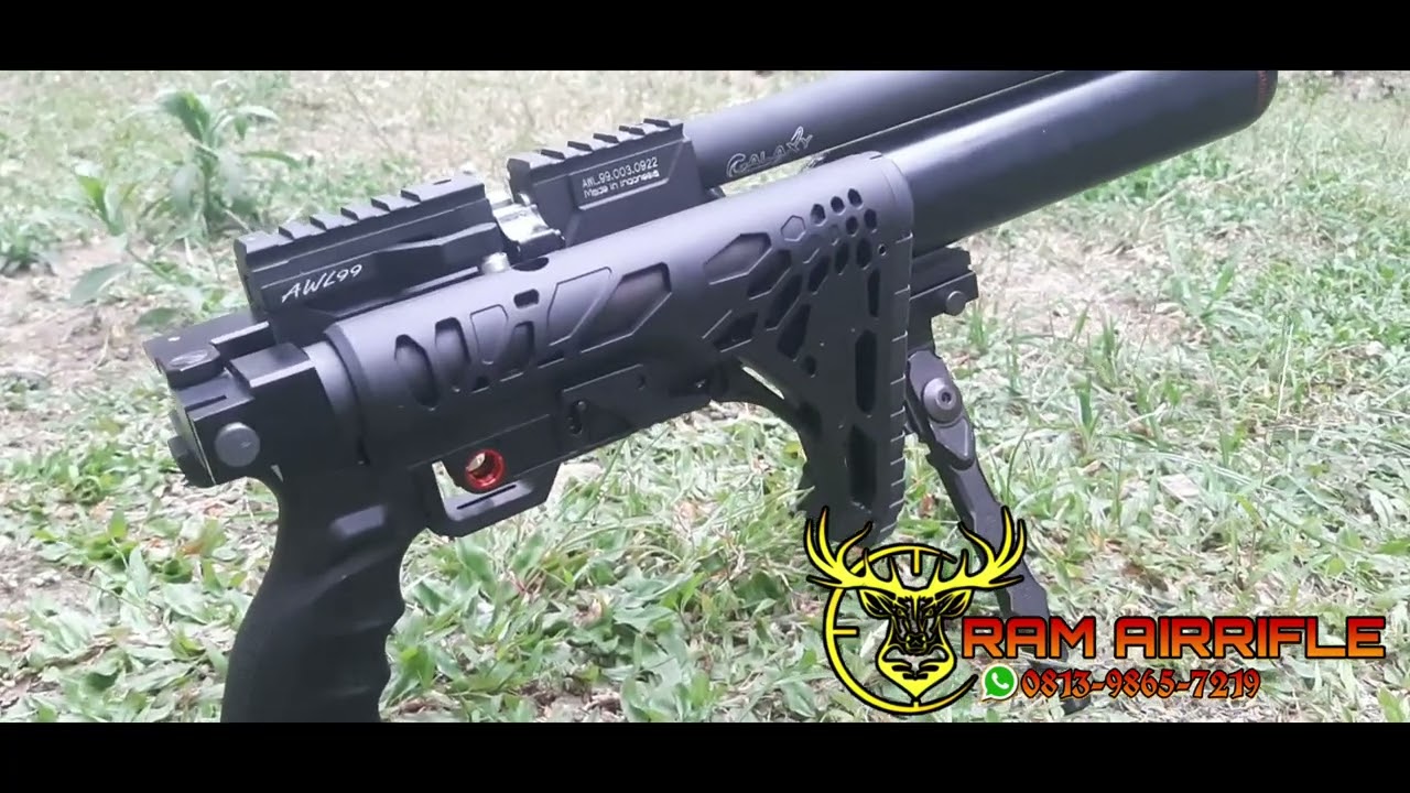 SENAPAN ANGIN PCP GALAXY TACTICAL 300cc POPOR LIPAT - YouTube