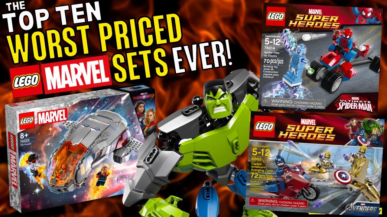 Top Ten WORST PRICED LEGO Marvel Sets EVER! - YouTube