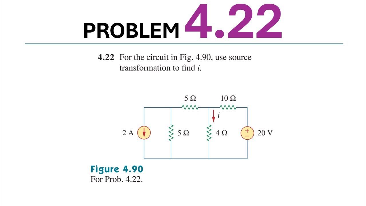 Problem 4.22 Fundamental of Electric Circuits (Alexander/Sadiku) 5th Ed - Source Transformation ...