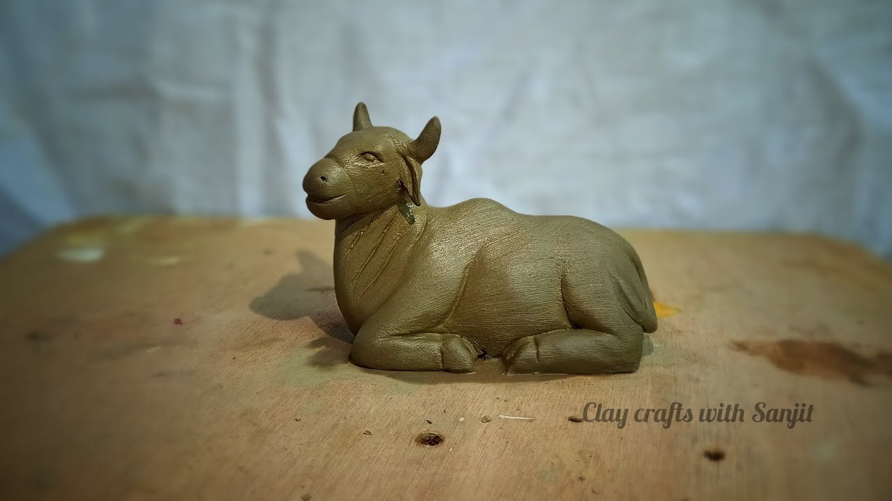 Nandi maharaja making at home ।। cow making process।। making of nandi ...