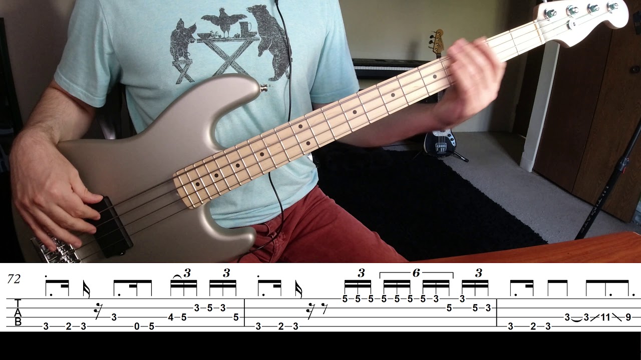 Red Baron Bass Cover with Tab: Fender Flea Active Jazz Bass - YouTube