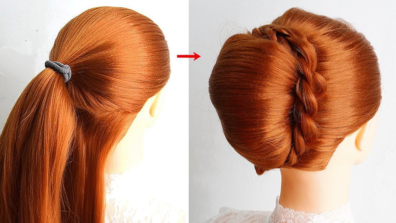 New Hairstyle French Roll Easy Hairstyle Step By Step Youtube