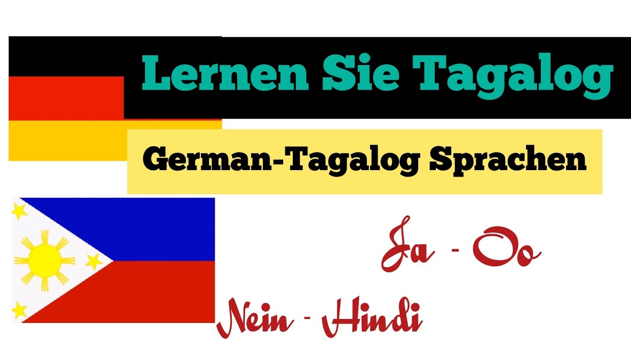 Tagalog - German / Deustch-Tagalog Filipino Sprache Lernen - YouTube