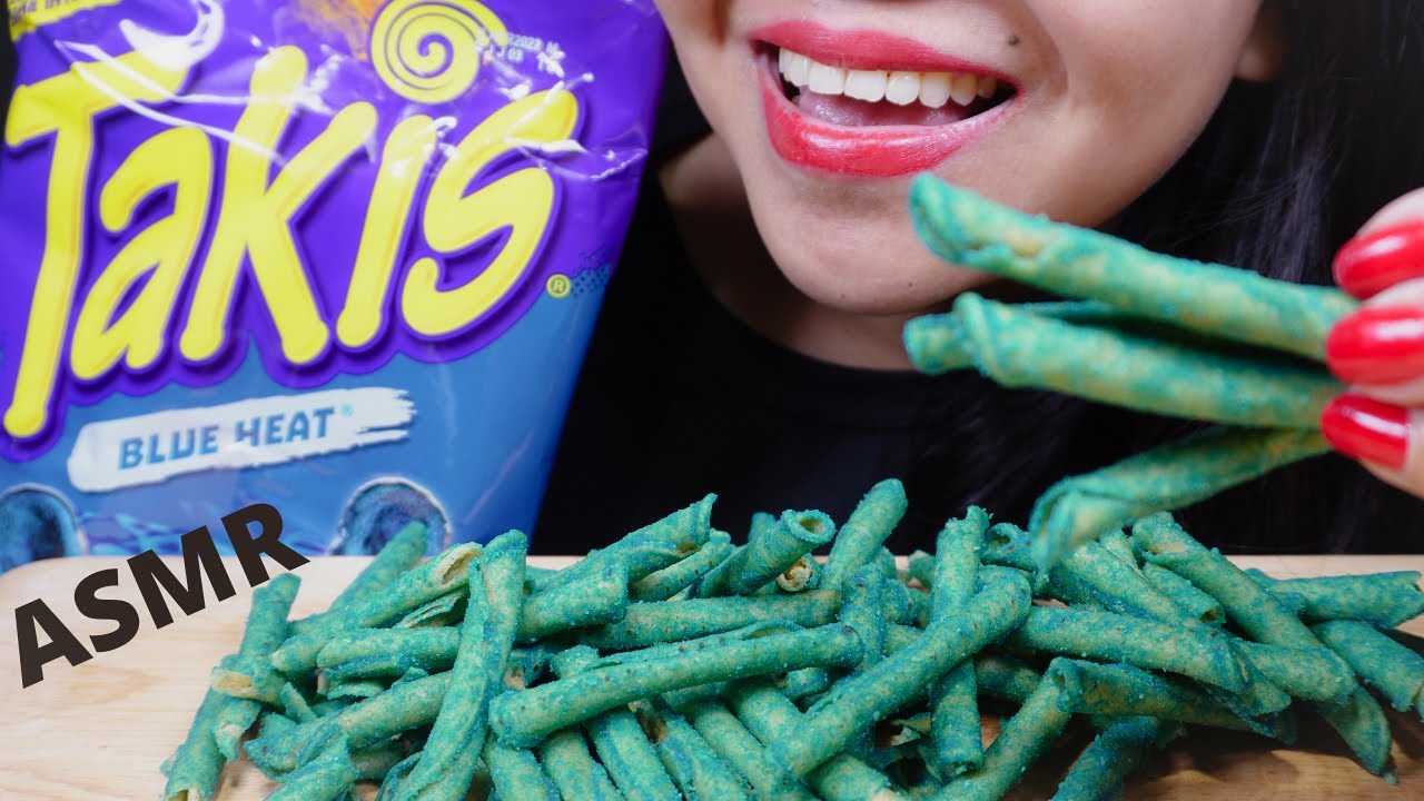 ASMR BLUE HEAT TAKIS | CRUNCHY EATING SOUND | NO TALKING MUKBANG ...